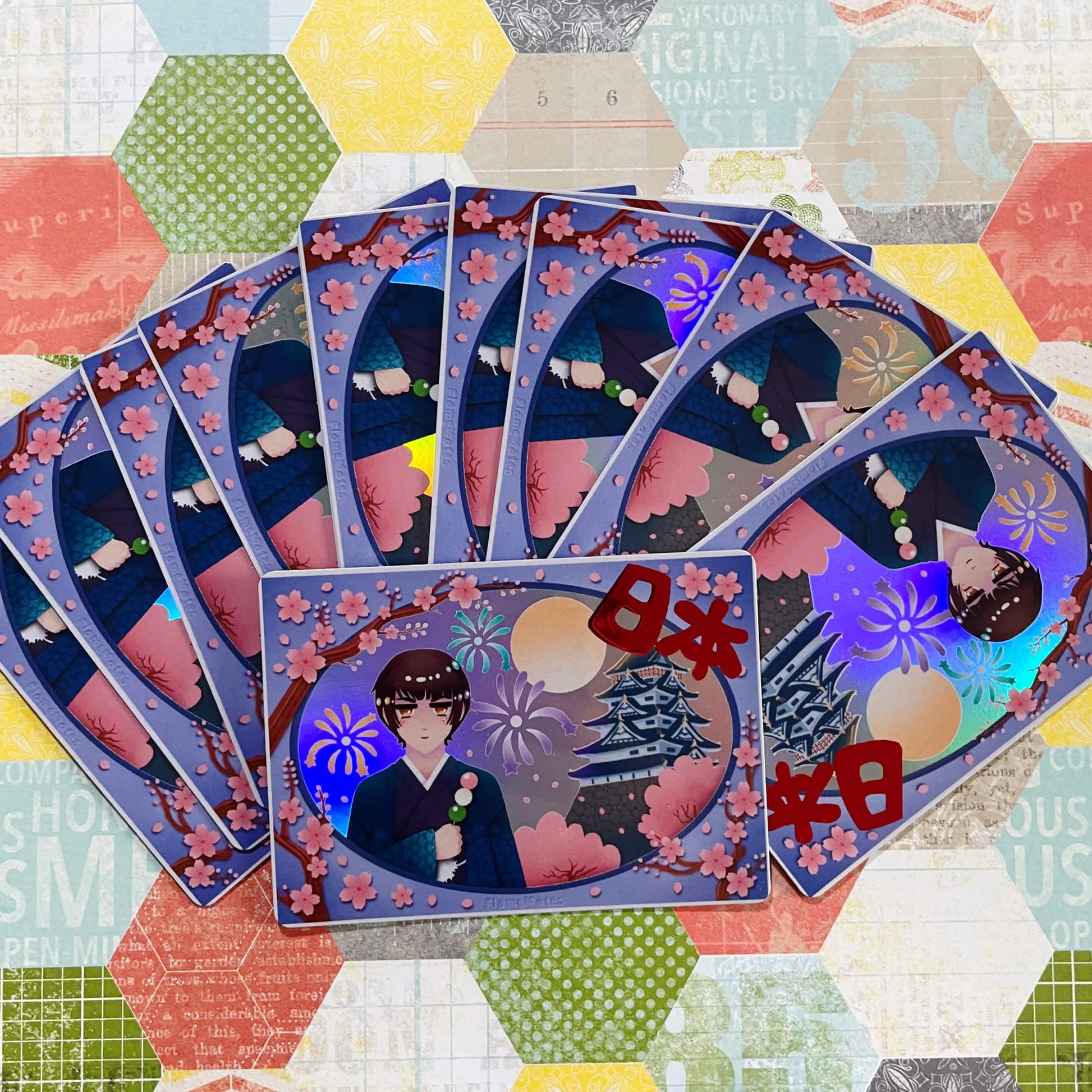 Japan Holographic Trading Card – Flame Mates Creative